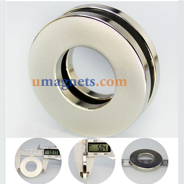 50mm od x 25mm id x 5mm thick N35 Neodymium Ring Magnets Circular Ring ...