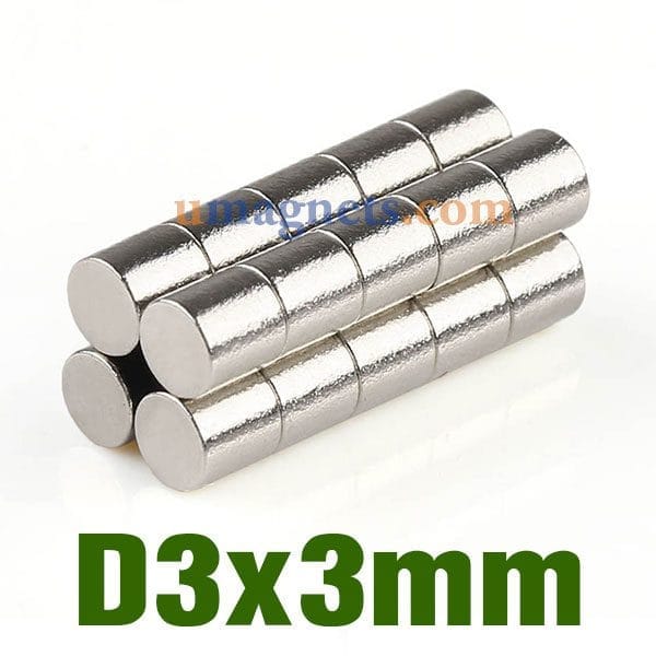 3mm x 3mm Neodymium Disc Magnets N42 Round Cylinder Magnet 3x3mm Rare ...