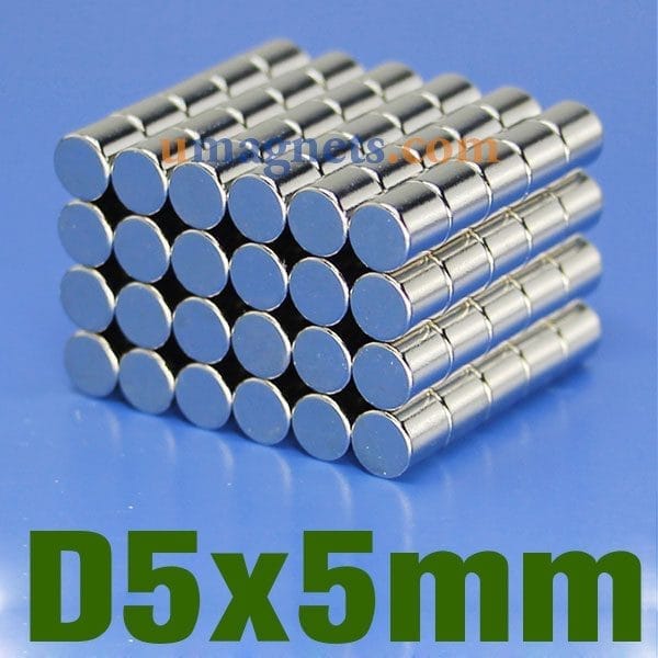 5mm x 5mm Neodymium Disc Magnets N42 Round Super Strong 5x5mm Rare ...