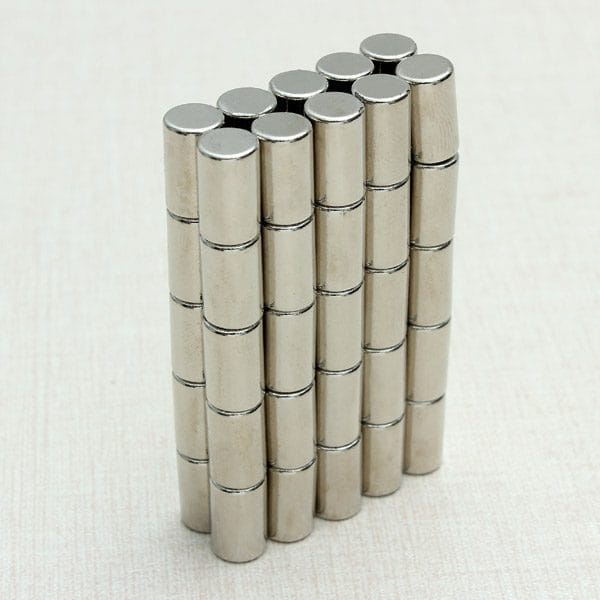 6mm x 10mm Neodymium Rod Magnets N35 Strong Rare Earth Cylinder Magnets ...