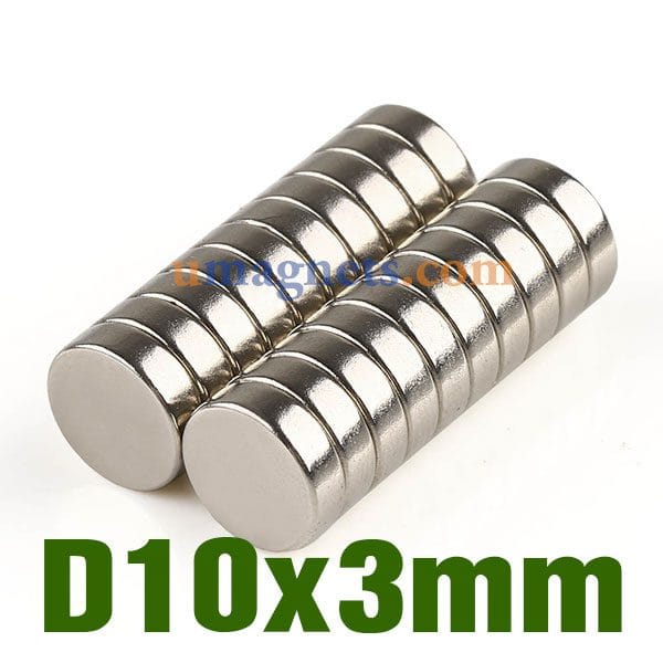 10mm X 3mm Neodymium Disc Magnets N35 Powerful Rare Earth Round Magnets ...