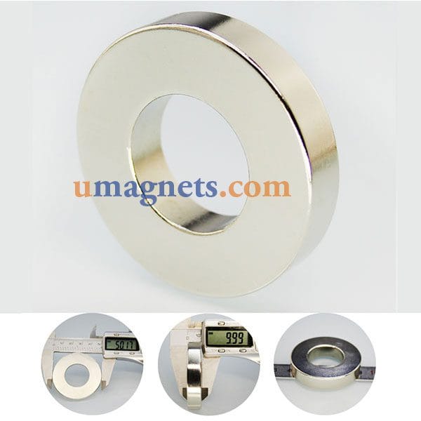 50mm od x 25mm id x 10mm thick N35 Neodymium Ring Magnets Circular Ring ...