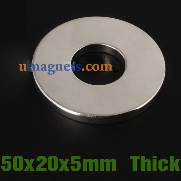 50mm od x 20mm id x 5mm thick N42 Ring Magnet India Neodymium Tube ...