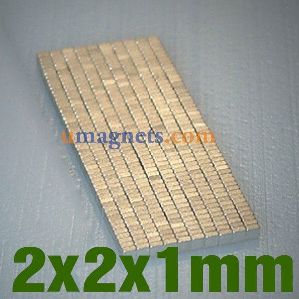 100pcs 2mmx2mmx1mm Small Square Magnets N42 Rare Earth Block Neodymium ...
