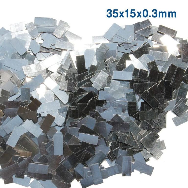35 mm x 10 mm x 0.3 mm Thick Stainless Steel Block Strikers Blank Metal ...